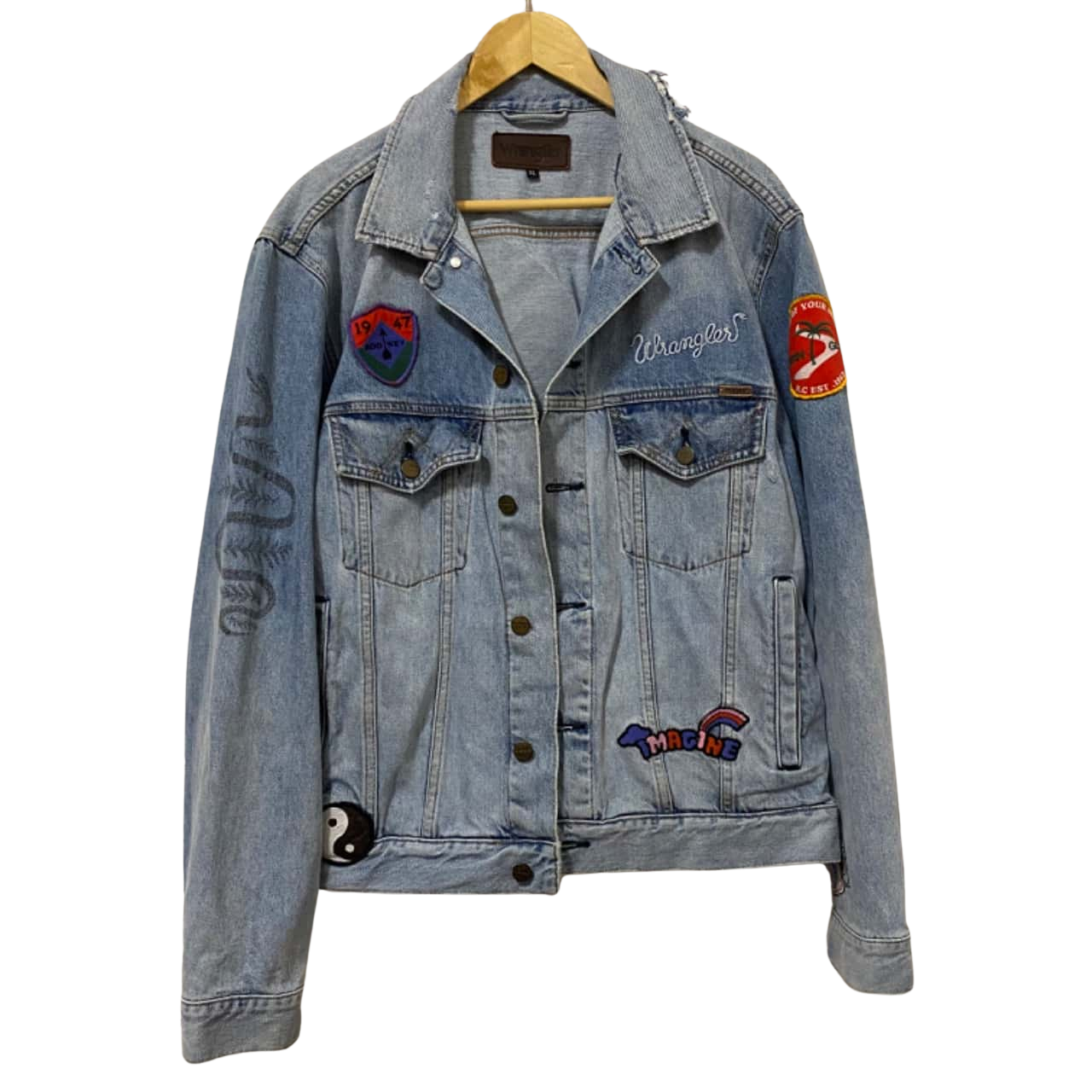 Wrangler Unisex Size XL Denim Jacket Blue (s)