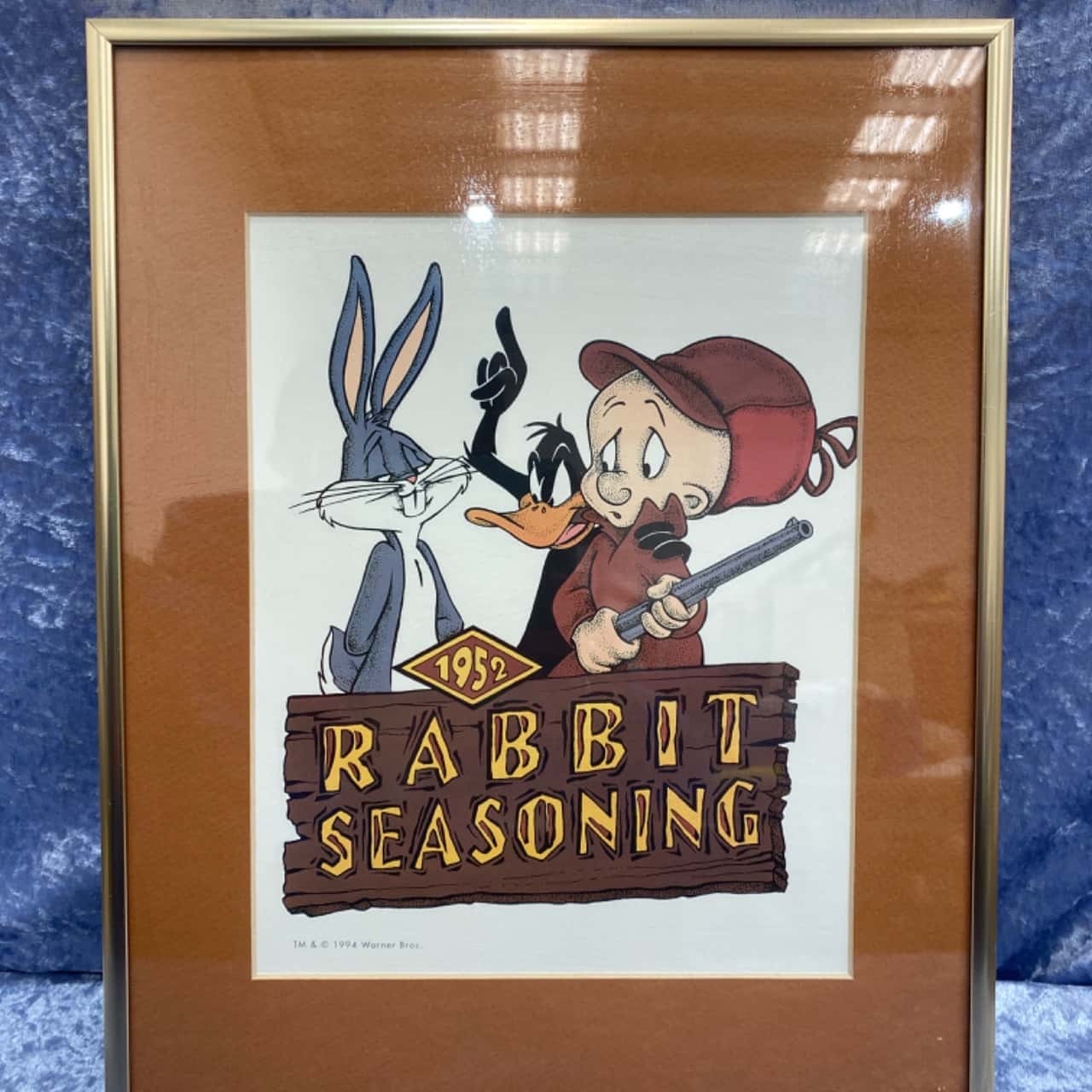 Vintage 1994 Warner Bros Rabbit Seasoning Picture Frame
