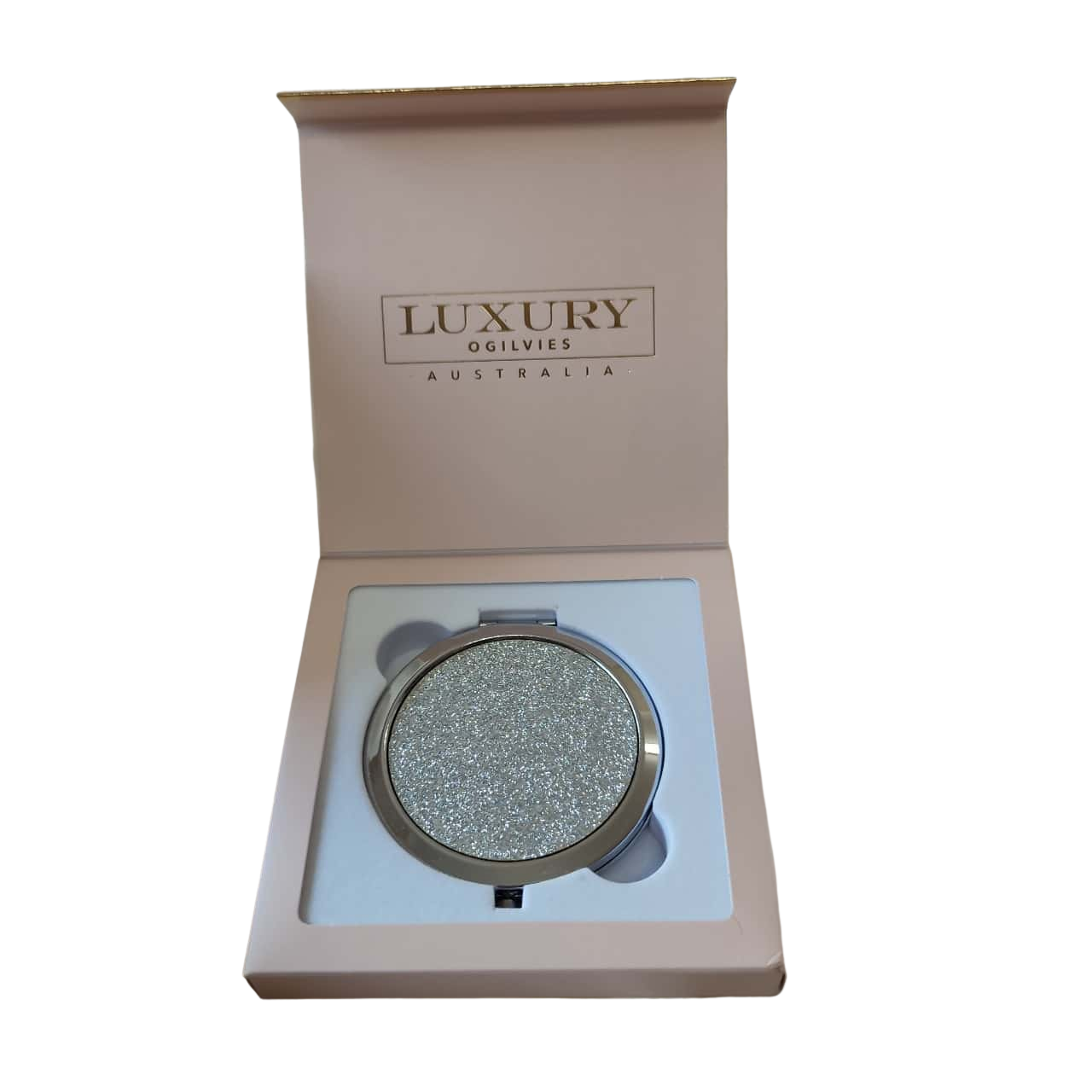 LUXURY OGILVIES SILVER COMPACT MIRROR(s)
