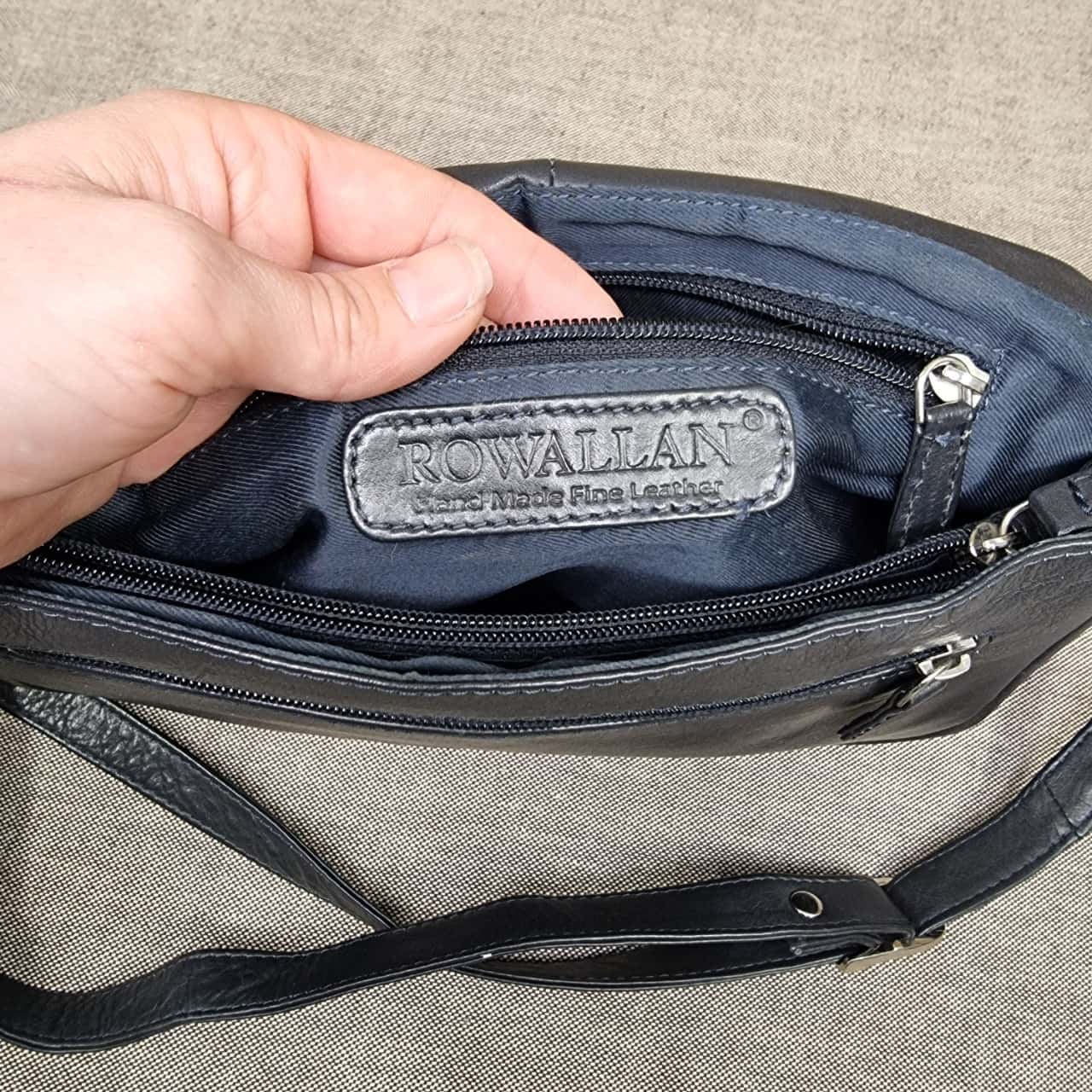 Rowallan - Hand Made Fine Leather - Black Crossbody Bag(s)