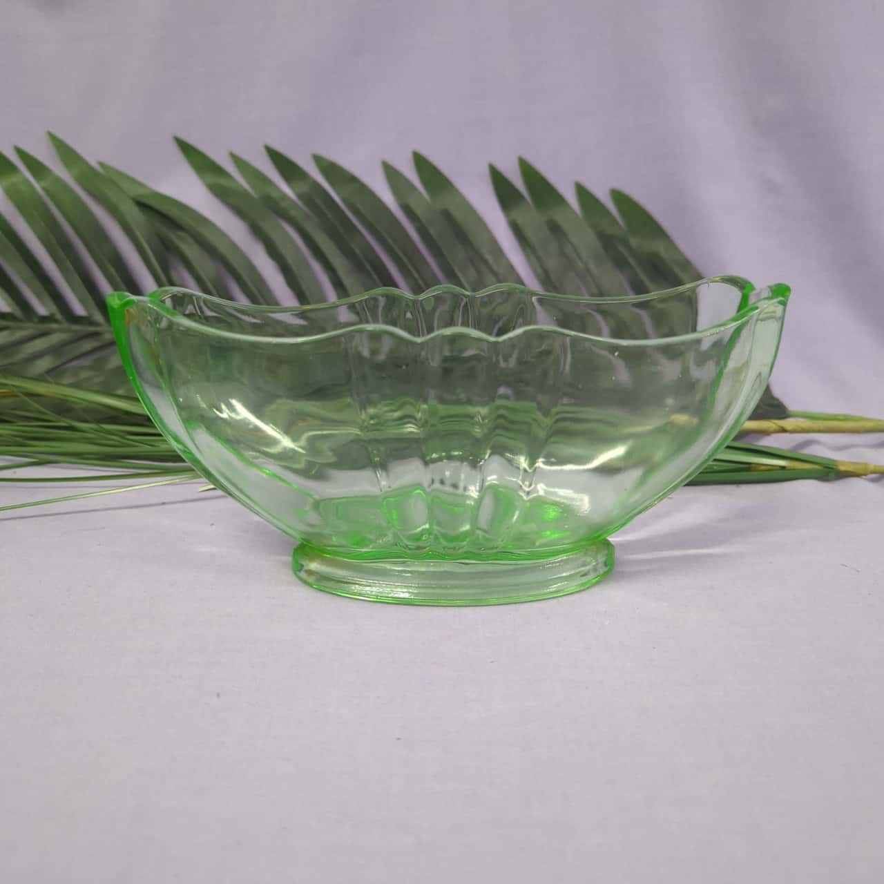 Uranium Glass Trough Vase(s)