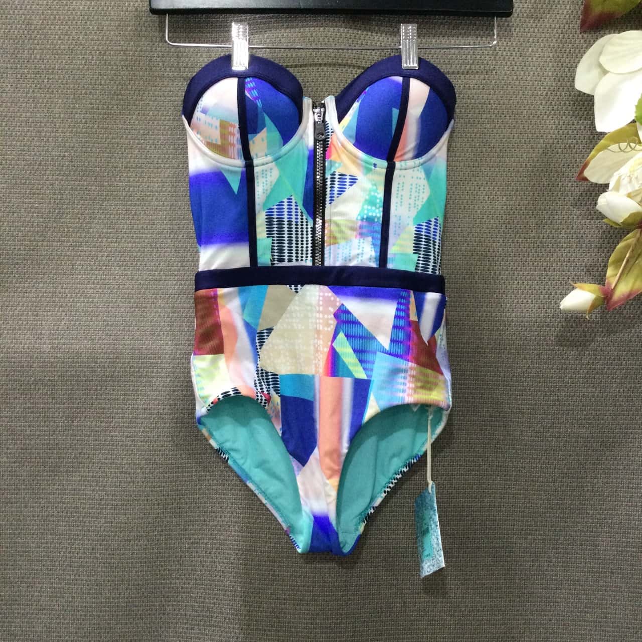 Isola, Womens, One Pc. Swimsuit, Size 8, Blue / Multicoloured, (RRP ...