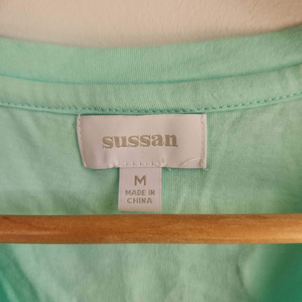 Sussan Green Cotton Sleeveless Top Size 10 / M(s)