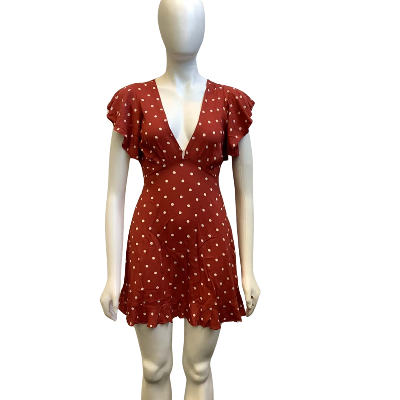 Auguste The Label Womens 4-6 Polka Dot Mini Dress Red/White(s) - Used ...
