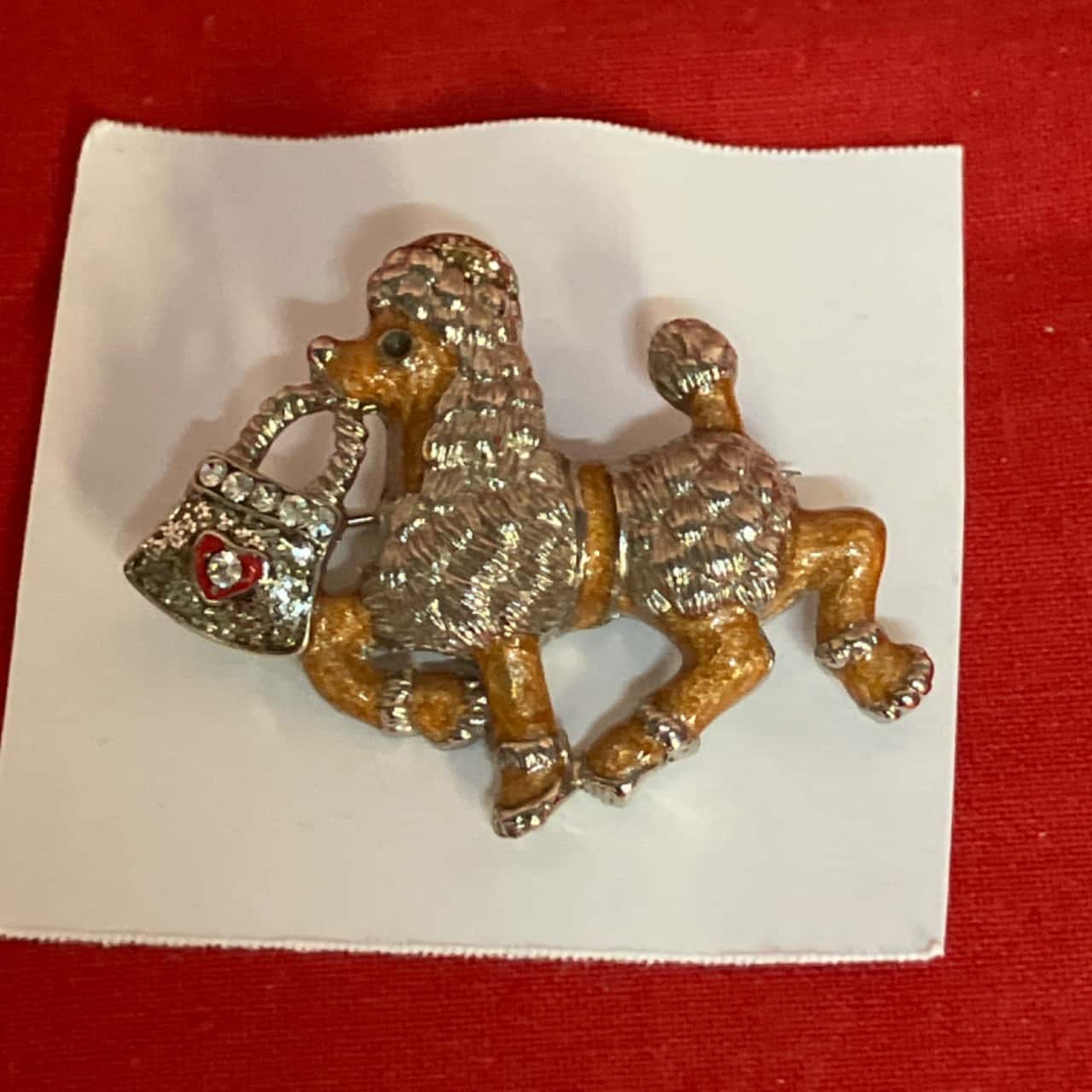 Women's Enamel Poodle Brooch (s)