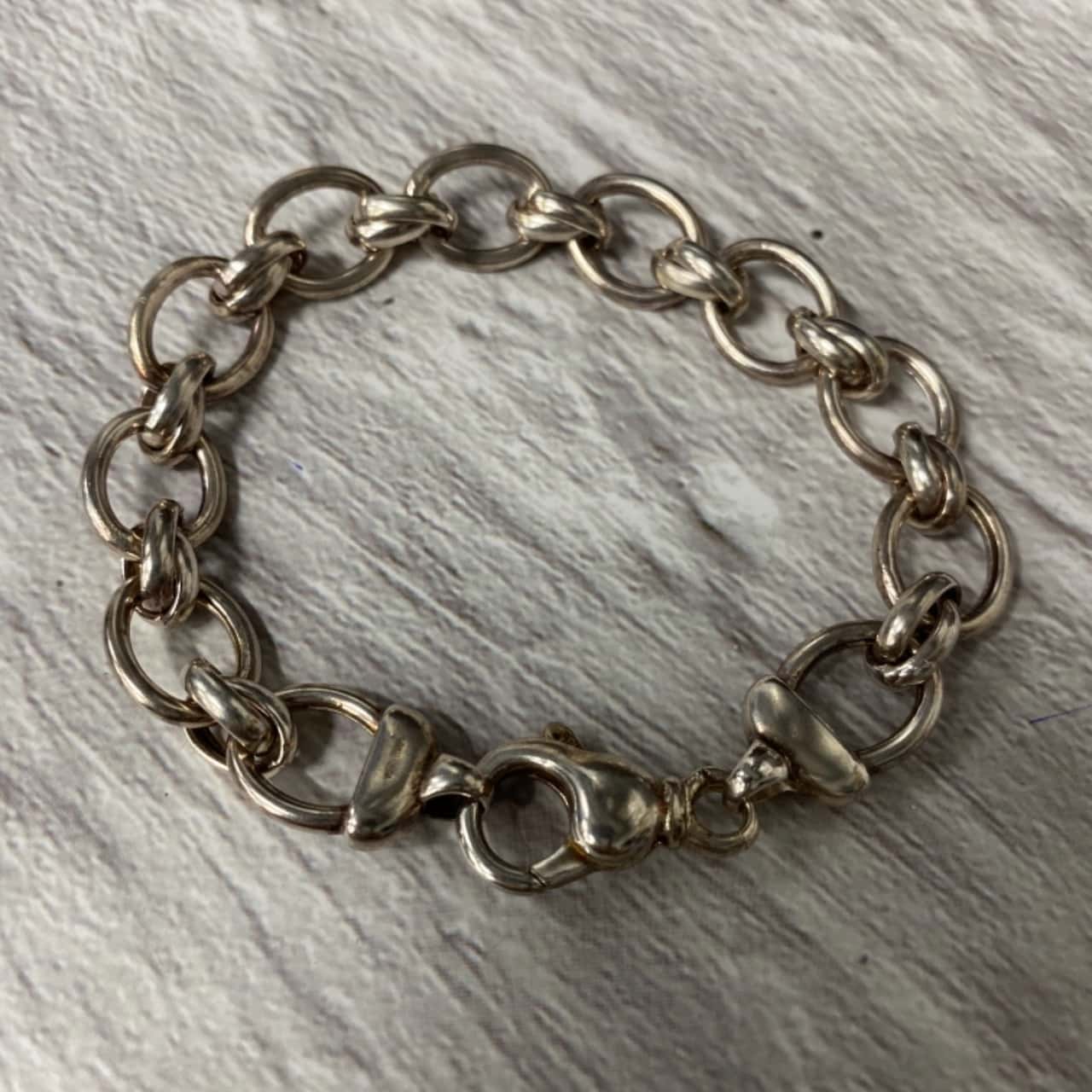 Sterling silver chunky link bracelet (s)
