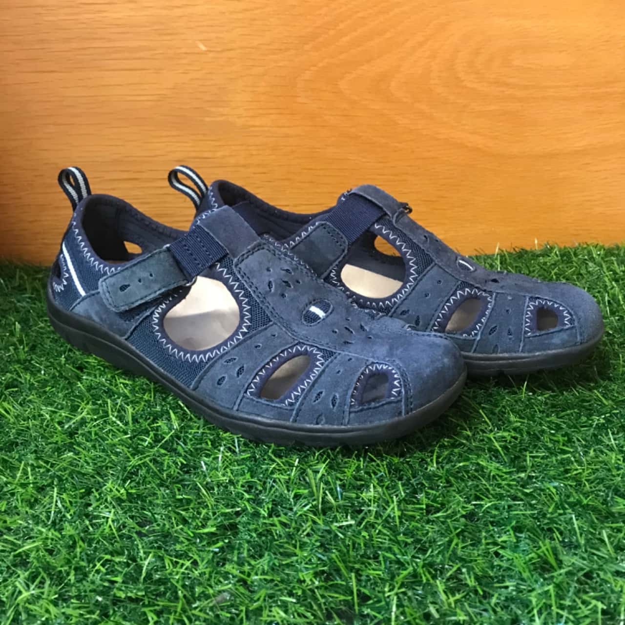 Planet Shoes Navy Blue Engage Sandal Size 7 (s)
