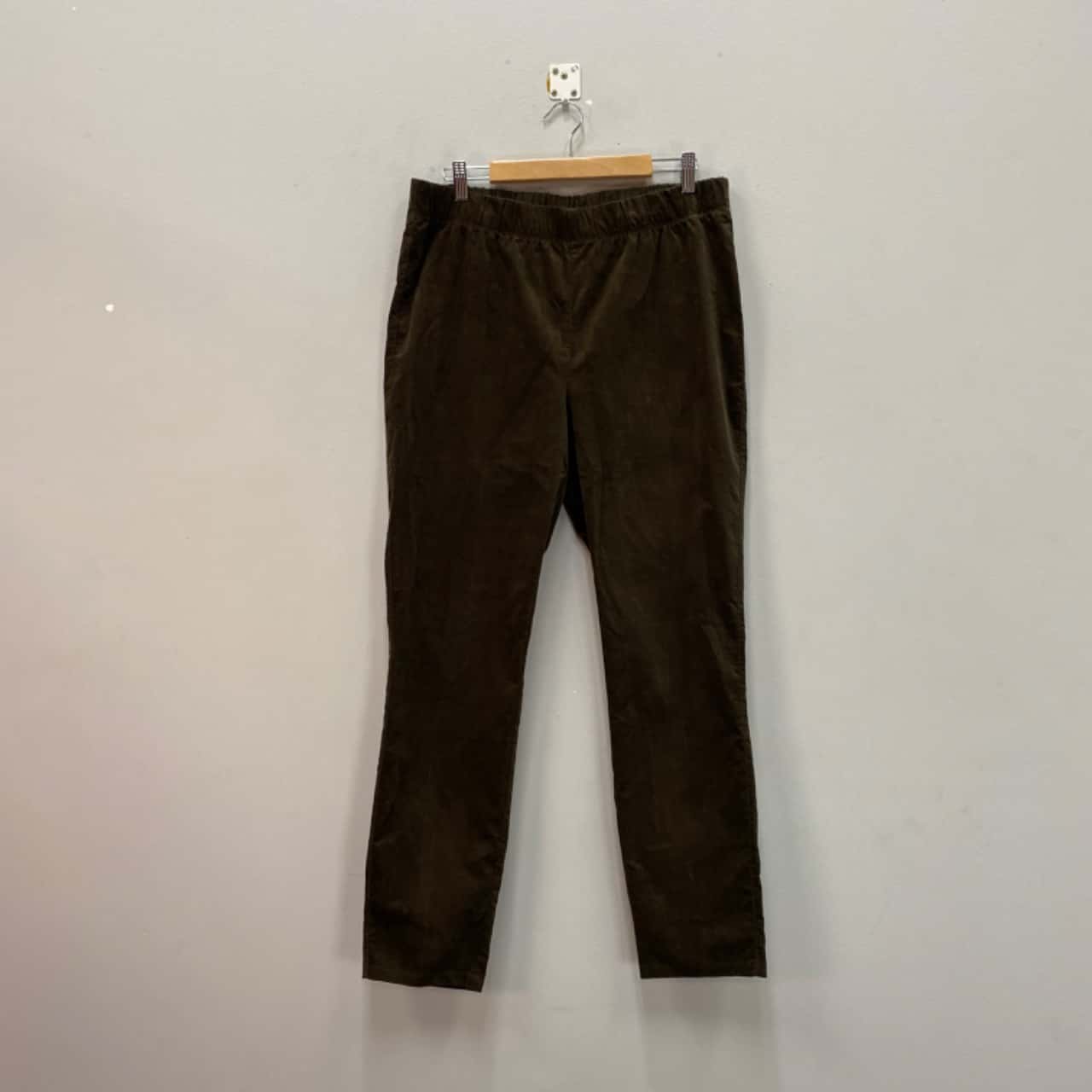Capture Womens Size 14 Velvet Pants Khaki (s)