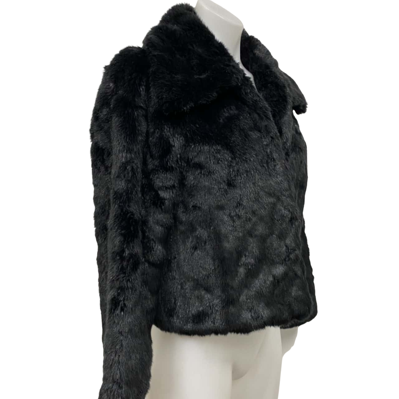 Gorman Womens Size 8 Black fAUX fUR jACKET
