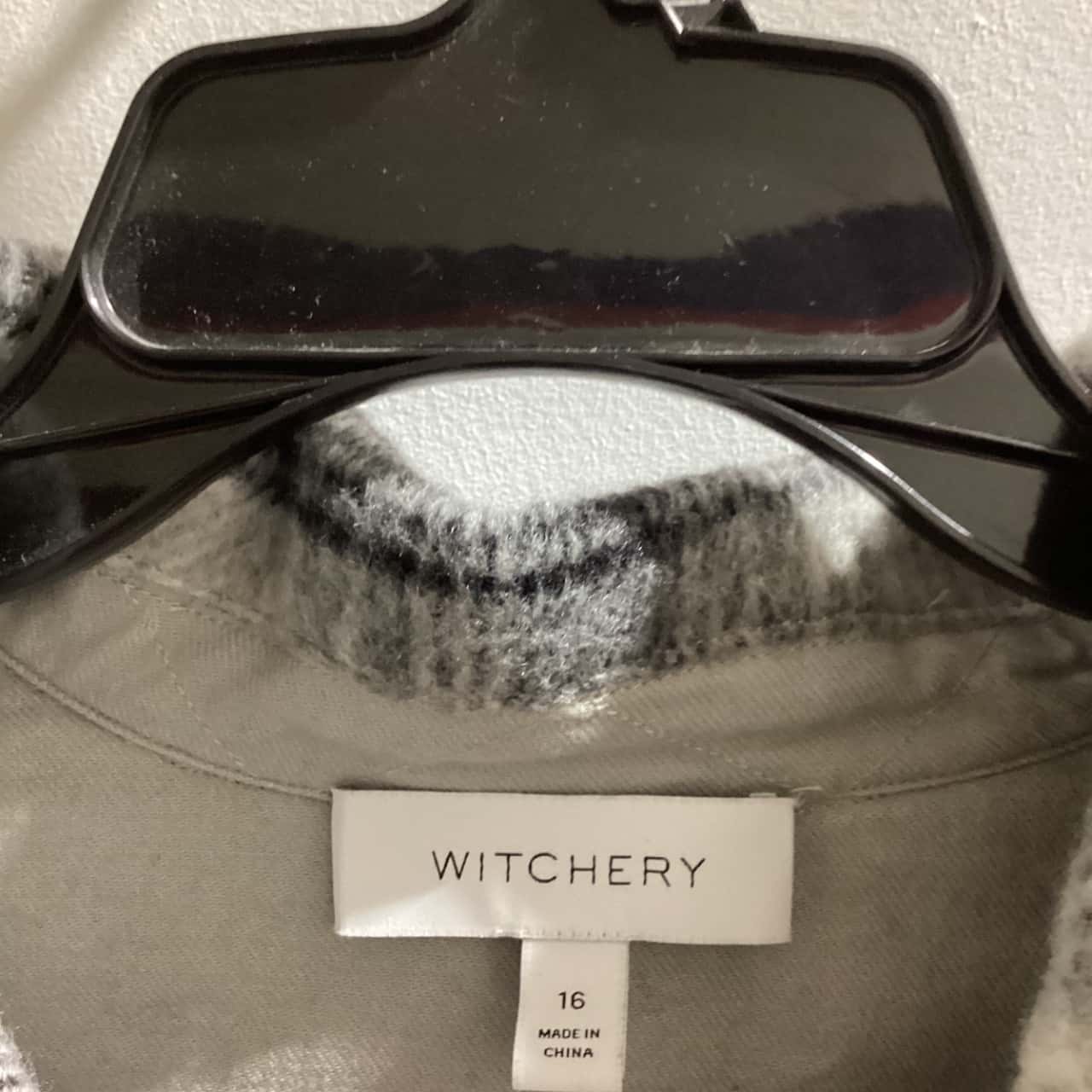 Witchery Womens Size 16 Fleece Jacket Checked (s) - Used Very Good ...