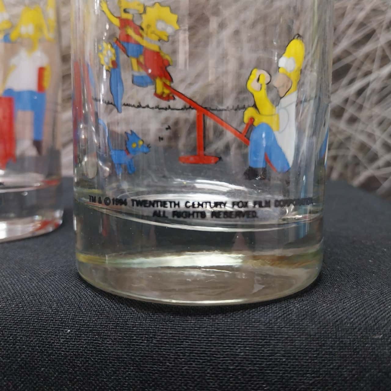 Vintage The Simpsons 1994 Collectable Drinking Glasses Hungry Jacks