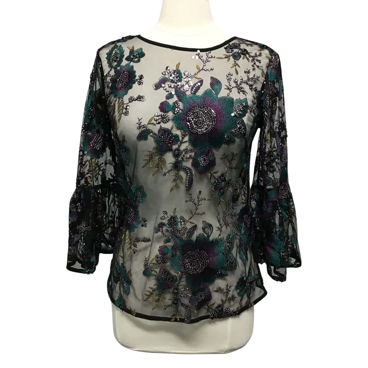 NEXT, Embroidered mesh top, Size 8 - 10(s)