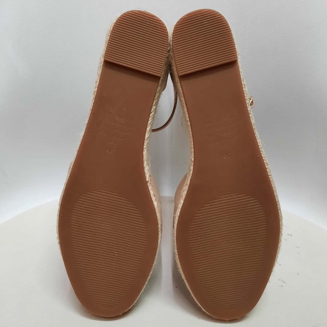JANE DEBSTER 'Peru' Wedge in Nude Leather Size 38(s)