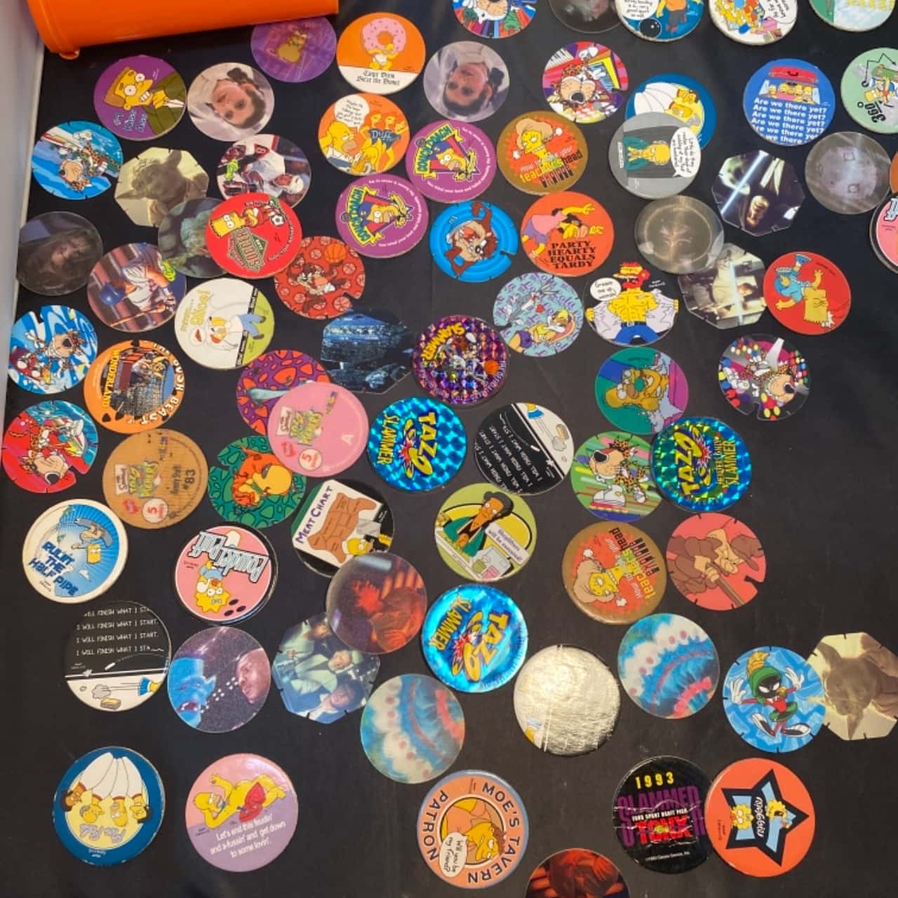 Tazos bulk 124x space jam ,Star Wars,Simpsons