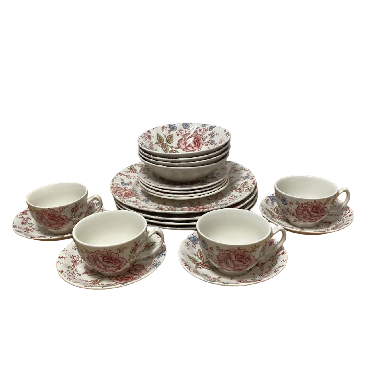 Johnson Brothers of England "Rose Chintz" 20pc Dinnerware Plate Set ...