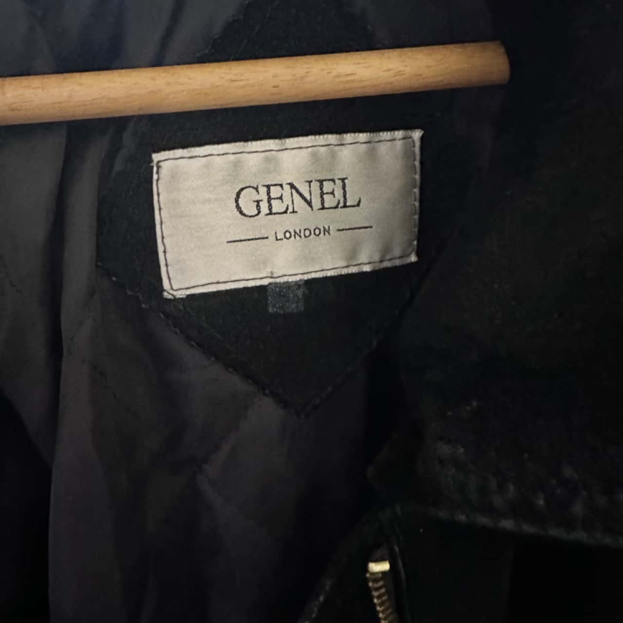 REDUCED VINTAGE Genel London Black Leather Jacket (s)