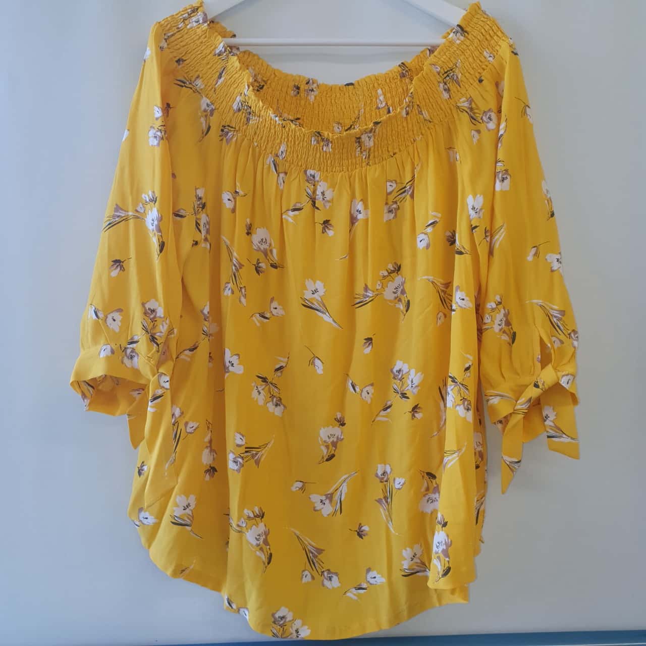 Yellow off shoulder top(s)