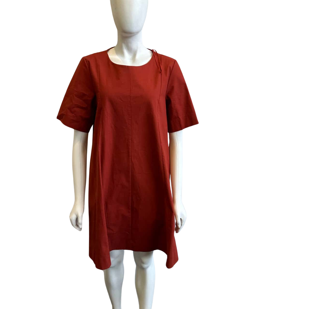 BNWT COS Women's Size AUS 14 Short Sleeved Mini Dress Terracotta (s)