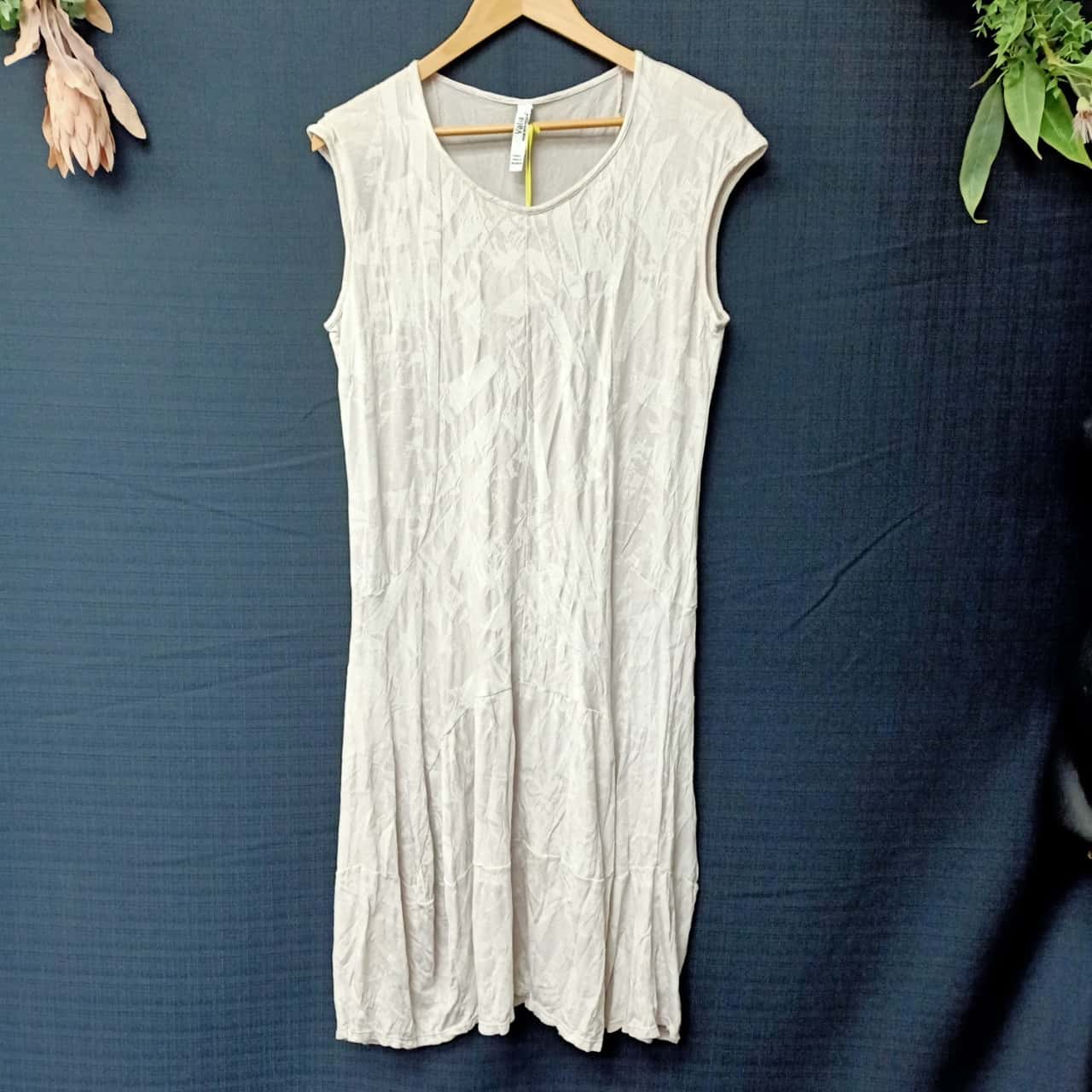 BNWT Valia Womens Size XL Maxi Dress Grey / White (s)