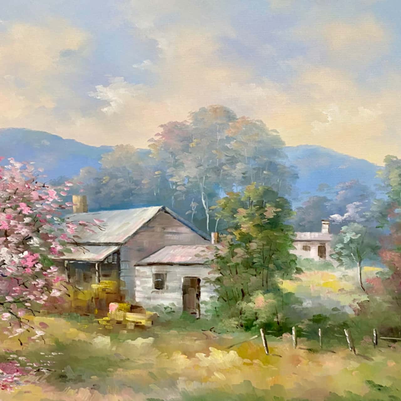 Oil Painting “Old House Beechworth Vic” Artist Pam Lethlean 104cm x ...