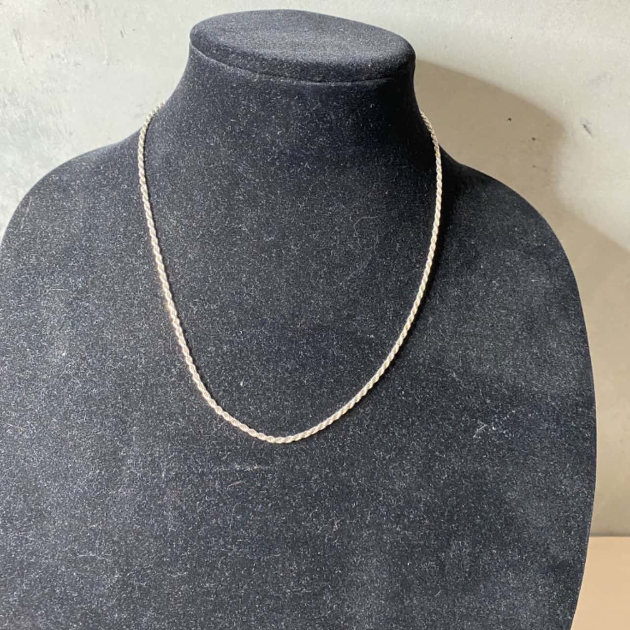 Silver Italy Rope Chain Necklace 925(s)