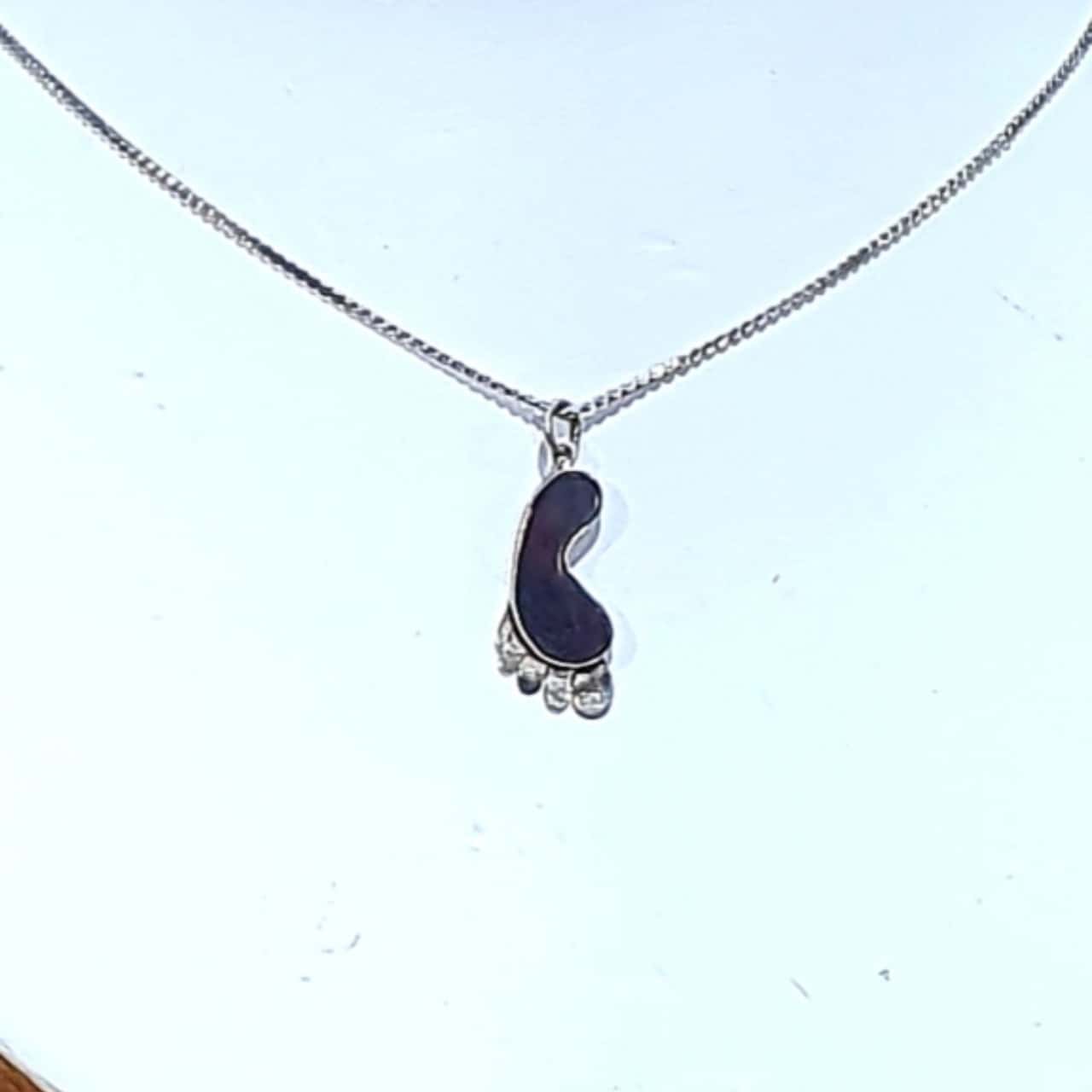 "LAST CHANCE SALE" "925" SS AMBER WITH "325" FOOT PENDANT(s)