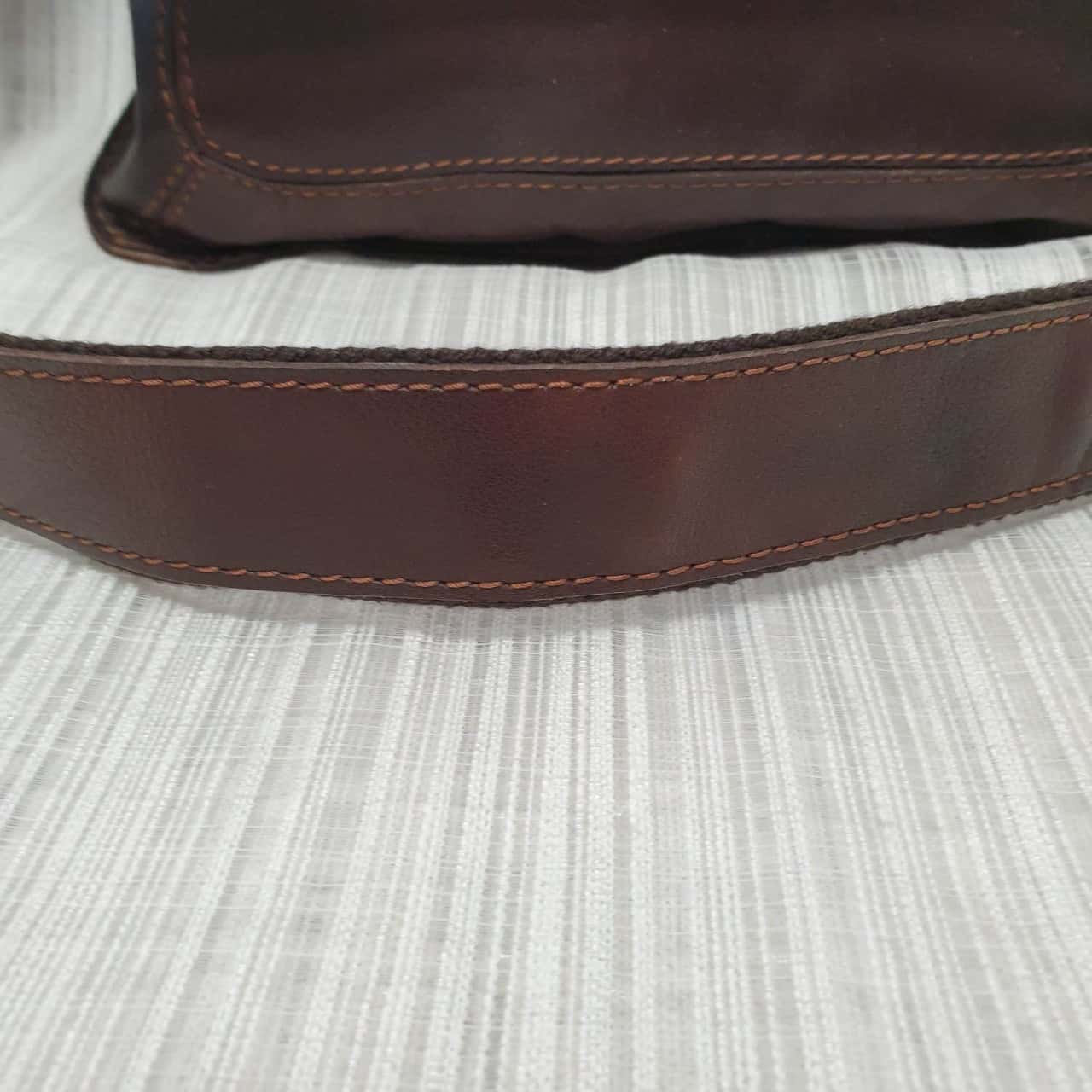 Rugged Hide Vintage Leather Unisex /Dark Brown /Haversack /Deep ...