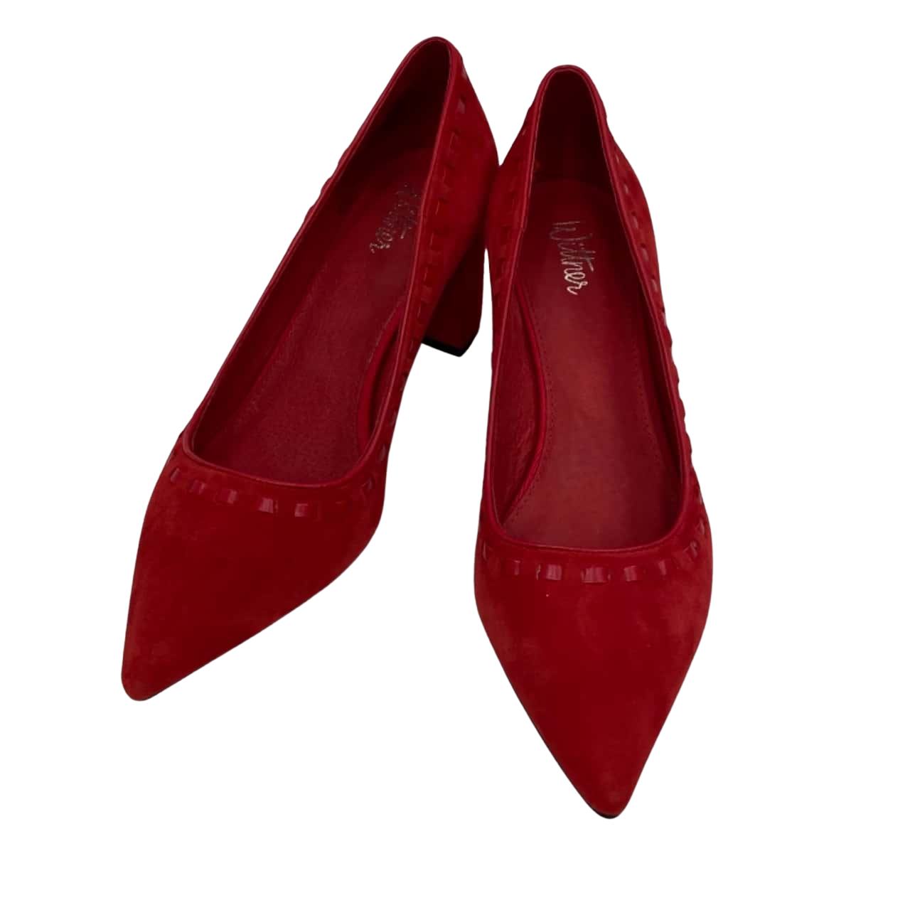 Womens WITTNER Red Suede High Heel Pumps - RRP $180