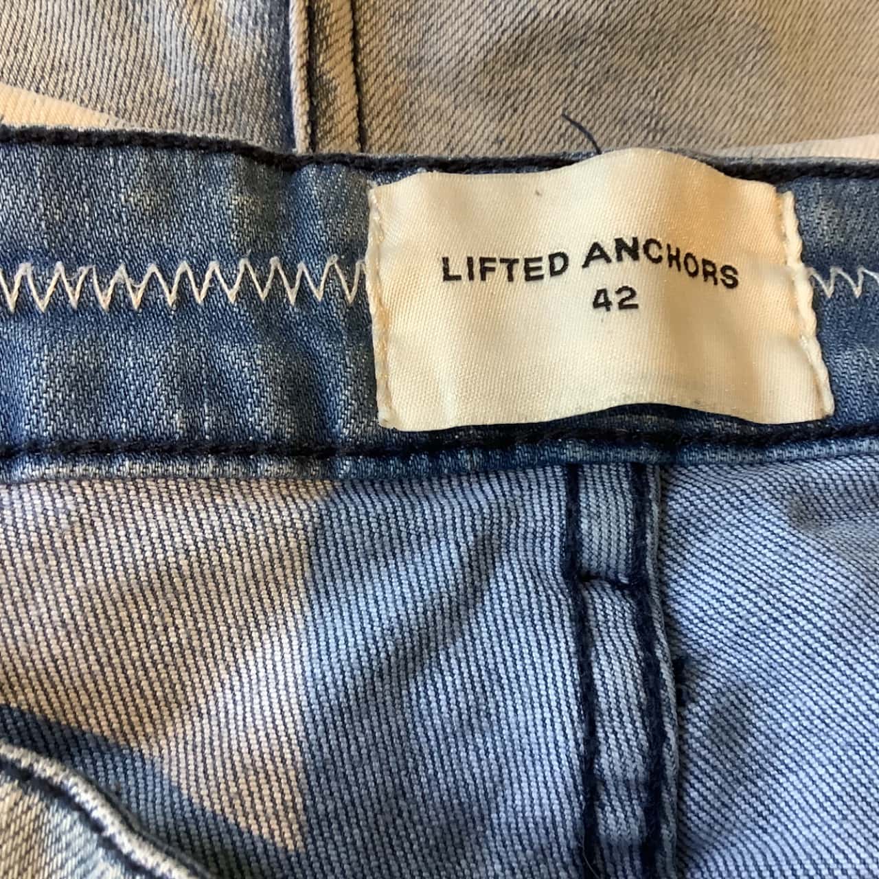 Lifted Anchor Denim Shorts Faded Blue. Size 42