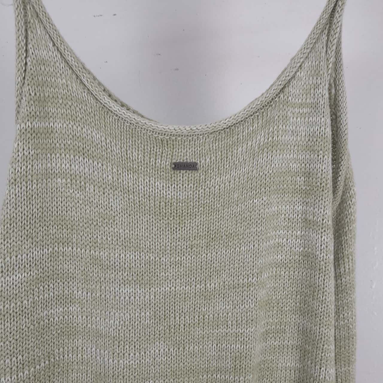 Ghanda Womens Size L Singlet Green (s)