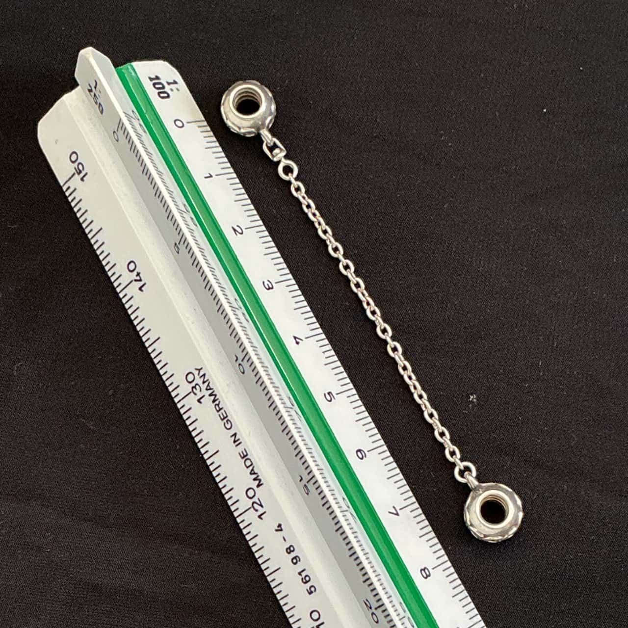 Pandora Sterling silver safety chain charm (stamped)