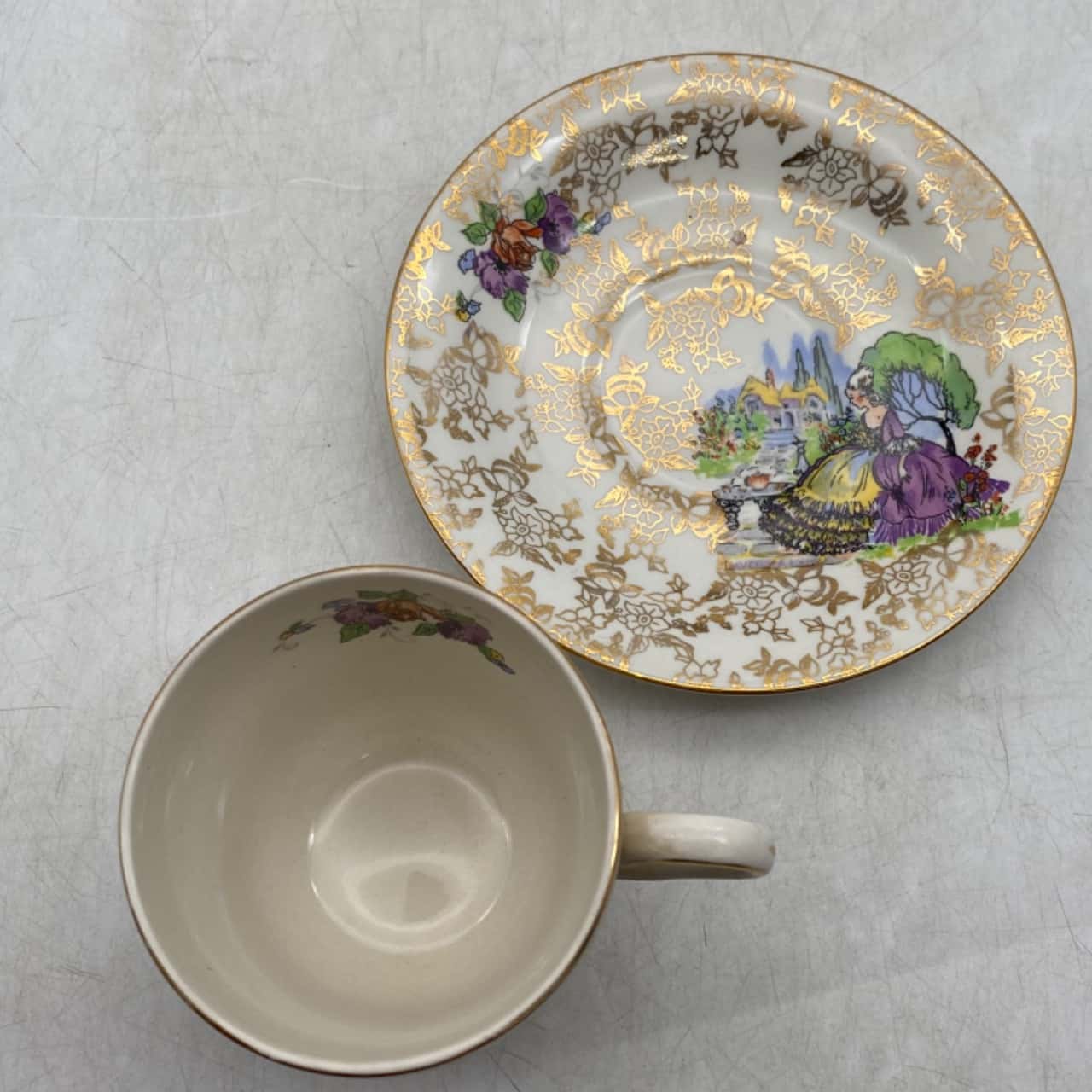 Vintage Lord Nelson Ware ‘Pompadour’ Cup, Saucer & 22cm Cake Plate