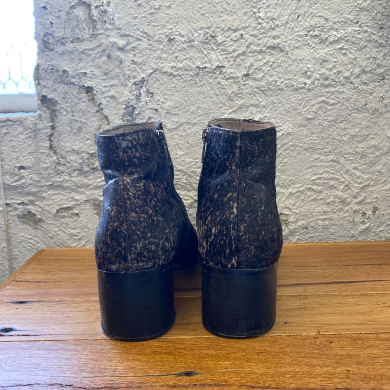 Gorman Womens Pony Skin Ankle Boots With Block Heel Size 39(s)