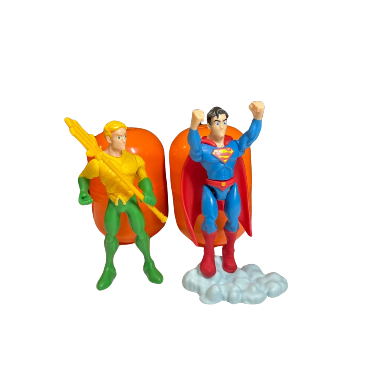 Set Of Two Giant Kinder Surprise Egg Justice League Toys