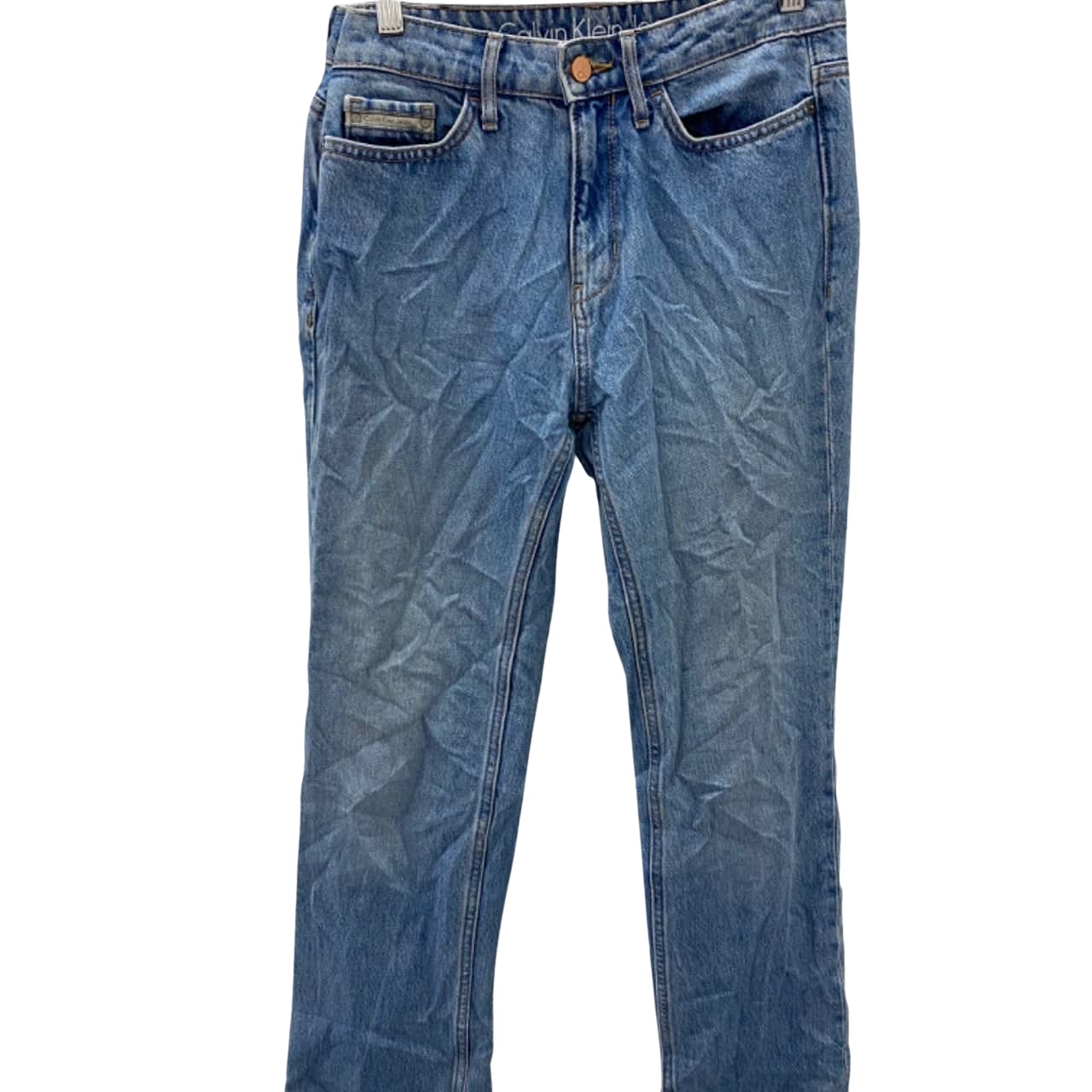 Calvin Klein Womens Size 27 Straight Jeans Blue