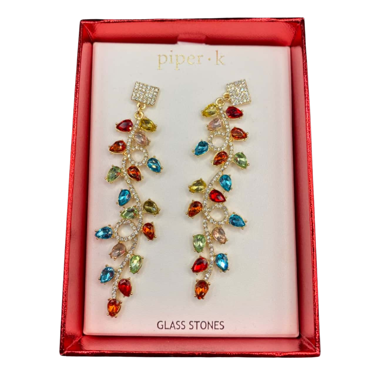 Piper K Glass Stone Earrings (s)