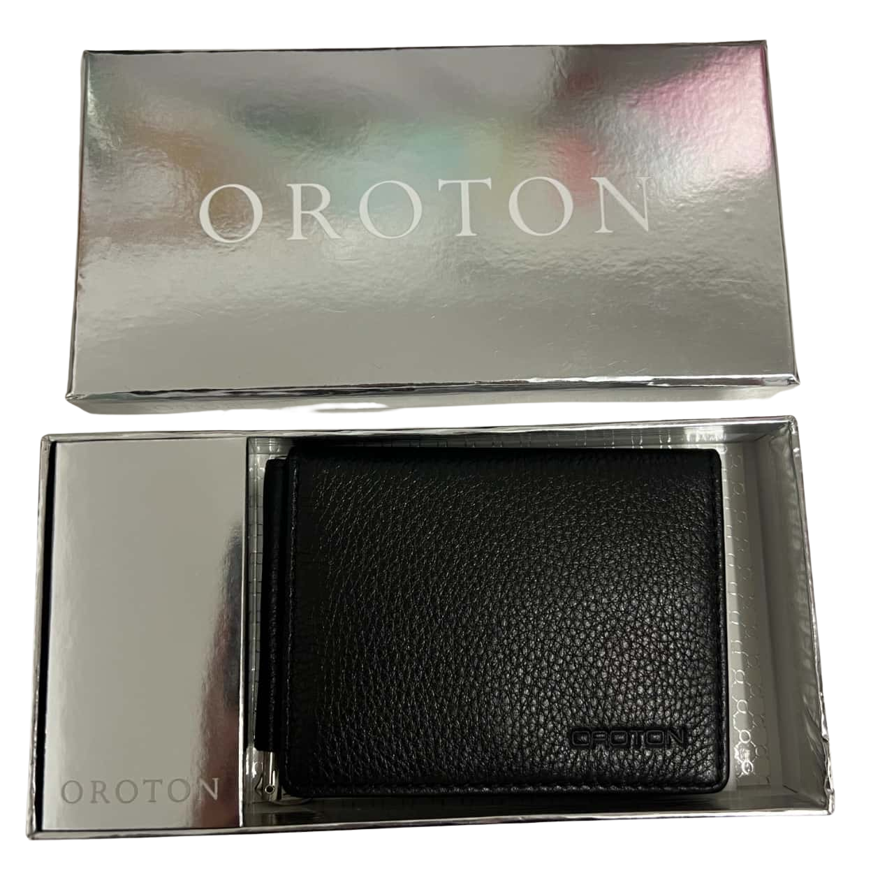 Oroton Unisex Black Mini Wallet/ Money Clip BNIB