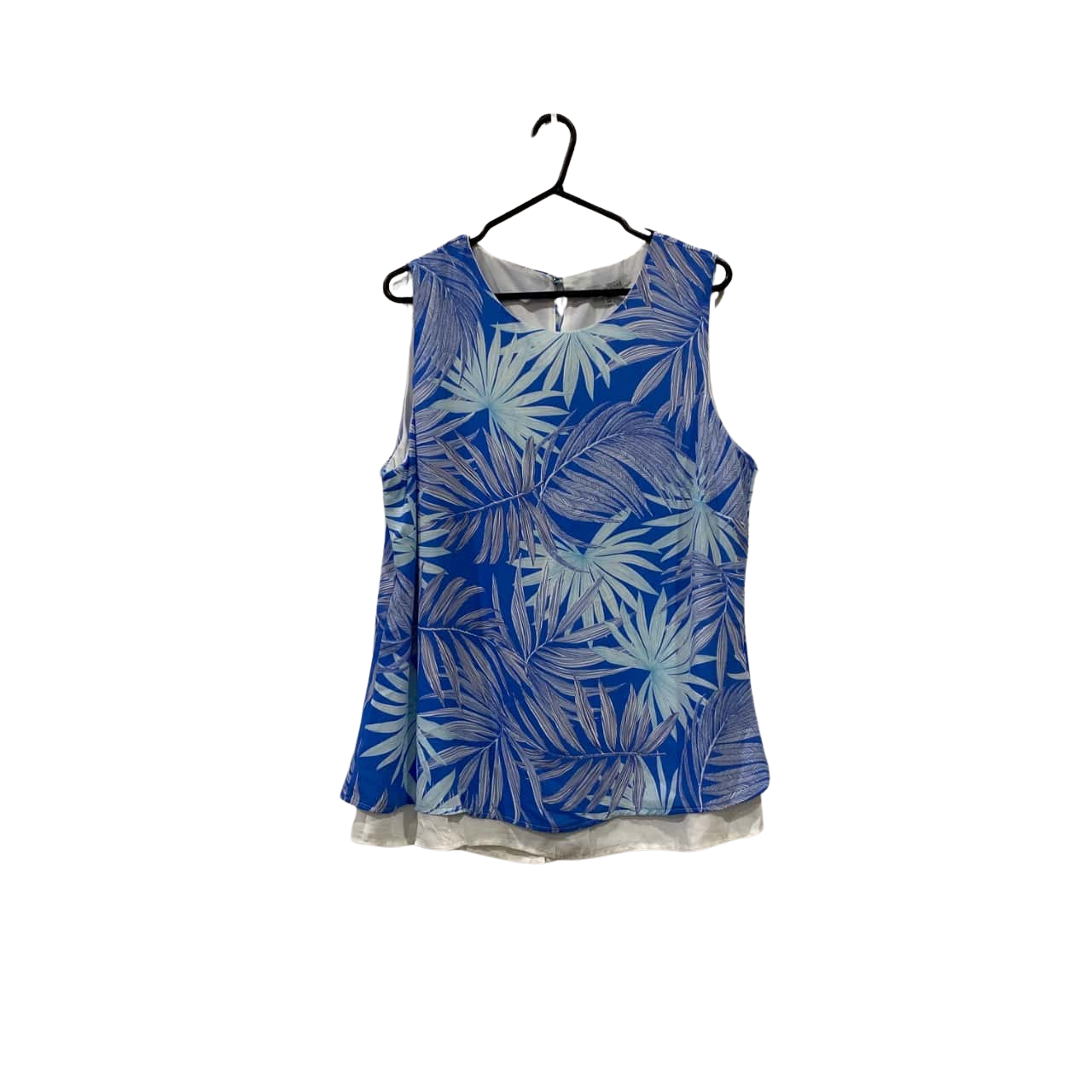 W. Lane Womens Size 16 Singlet Top Blue / White (s)