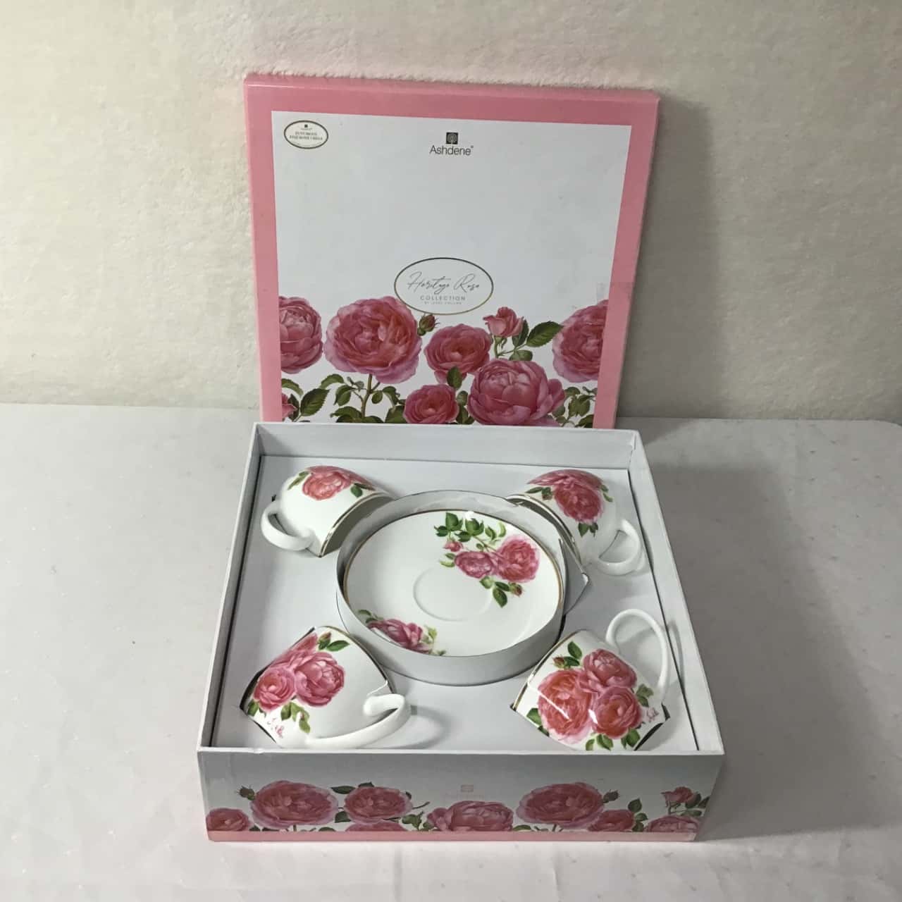 Ashdene Heritage Rose Collection Set of 4 Fine Bone China Cups and ...