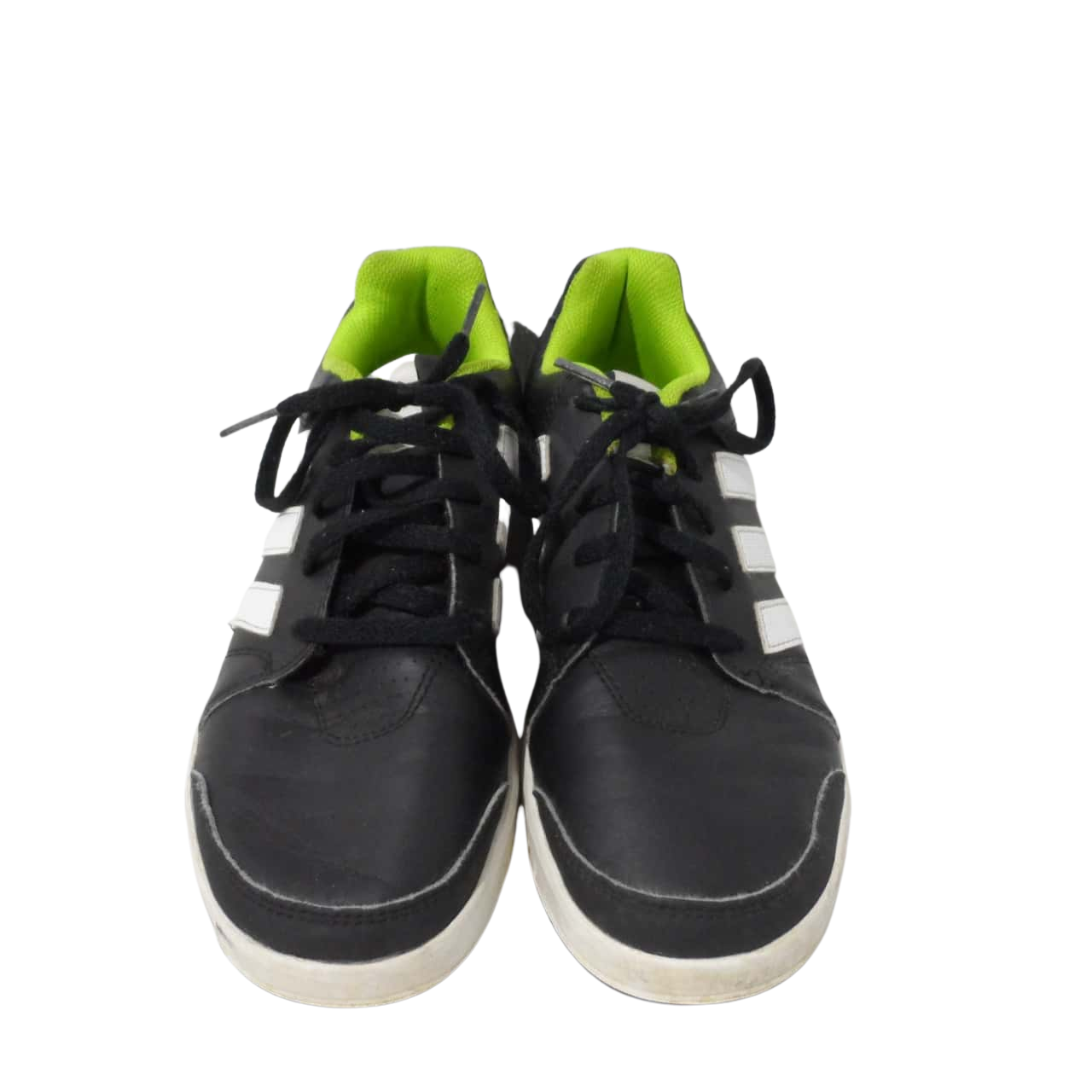 Adidas Mens Sneakers Size 3.5 Black / Green / White (s)