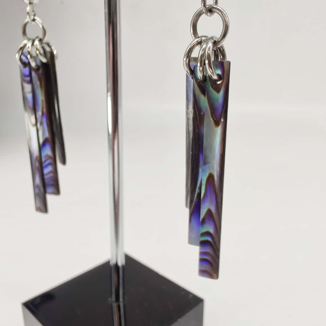 New Zealand "Hook" On Cord With Paua Shell Inlay & Matchstick Paua ...