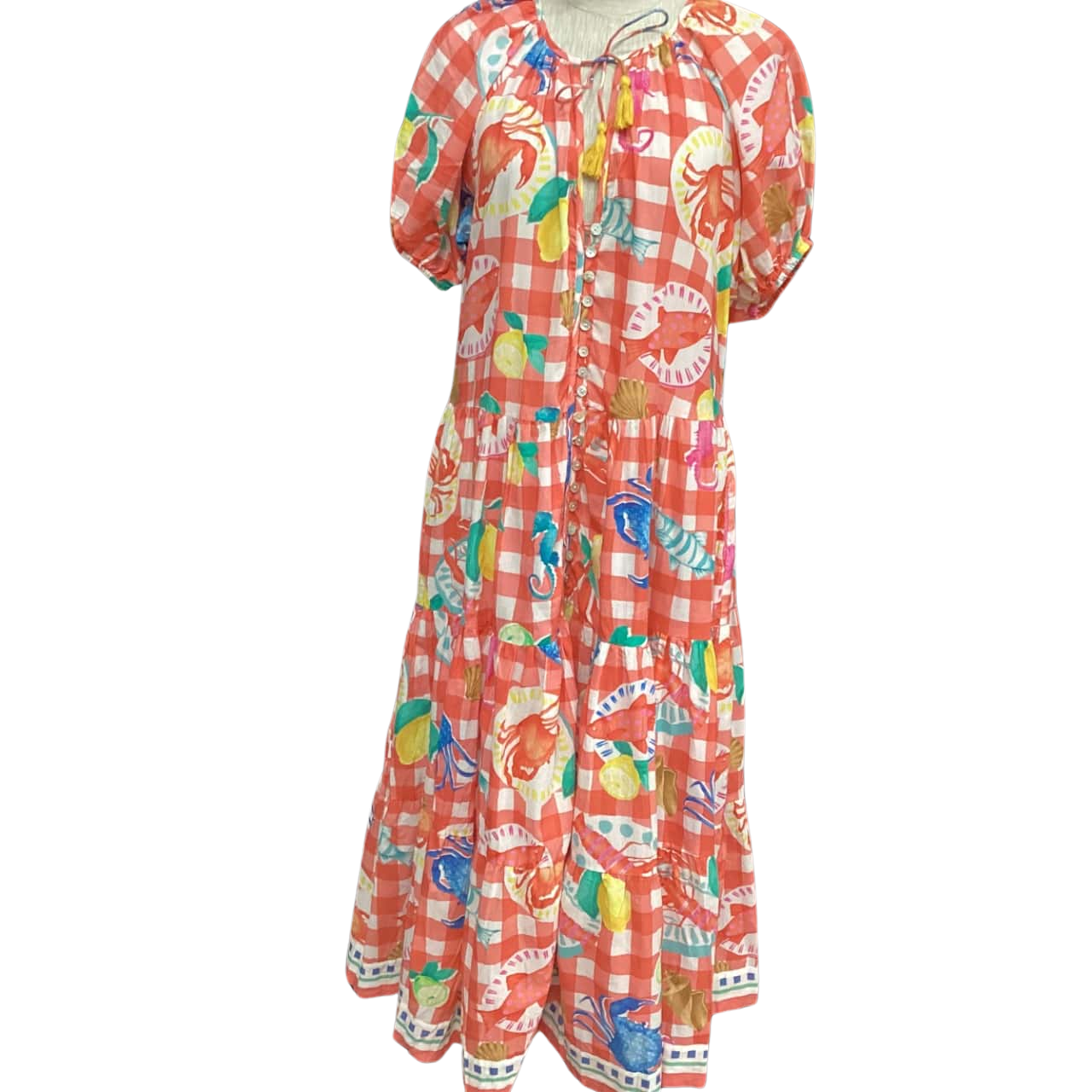 Mandalay Designs Womens Size XS Maxi Dress Multicoloured / Pattern (s)