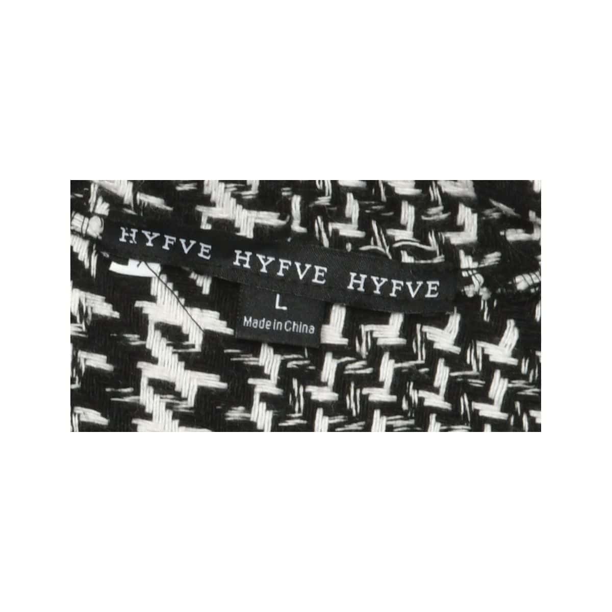 Hyfve Womens Size XL Belted Open Coat Black/White