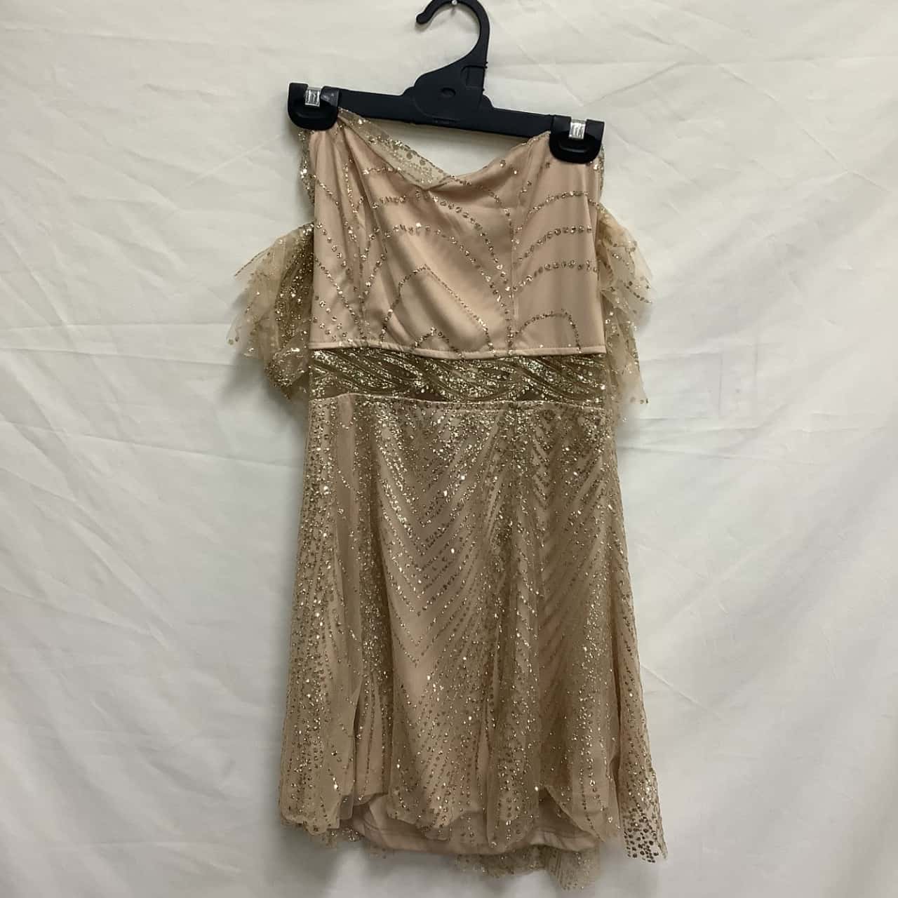 Angel Biba Womens Size 8 Gold Short dress