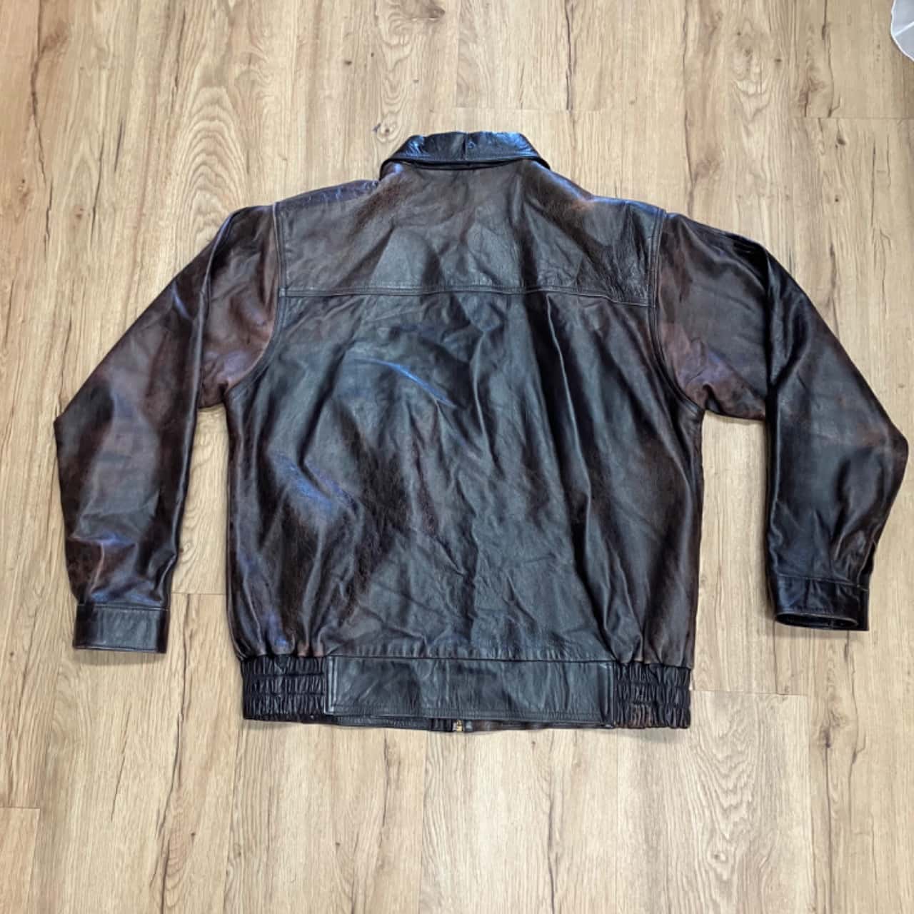 Dormeuil England Size L / XL Leather Jacket Brown (s)