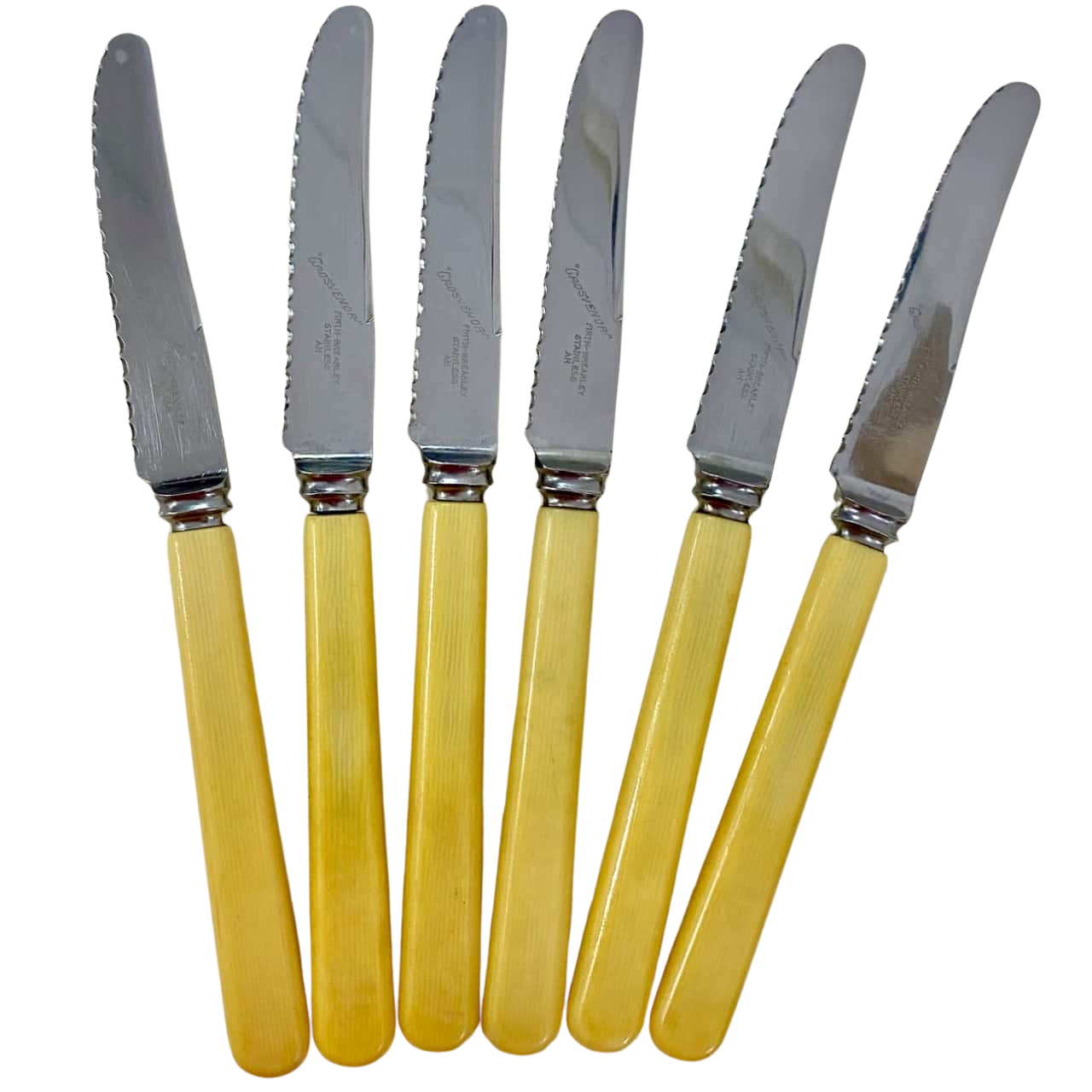 6 x Vintage Steak Knives Grosvenor (s)