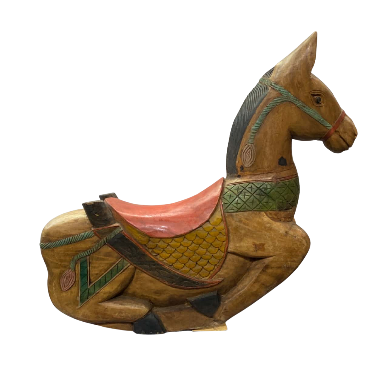 *Discount SALE* Solid Wood Hand-Carved Rocking Horse [PICK UP ONLY]