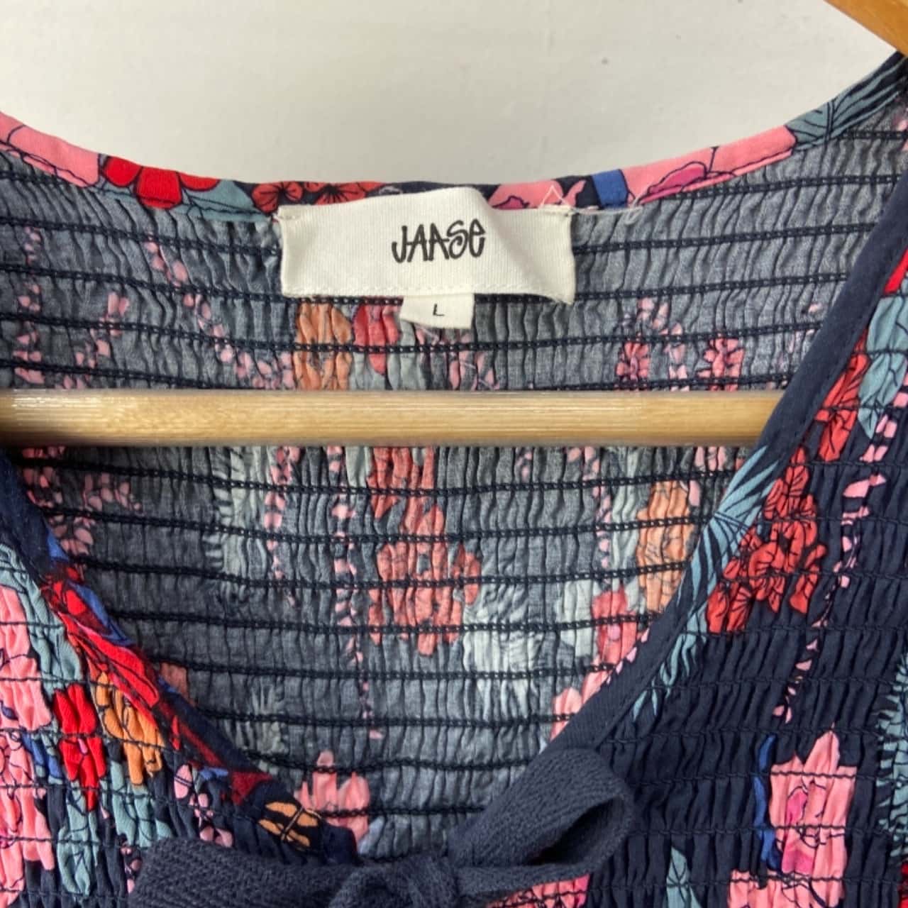 Jaase Womens Size L Jumpsuit Blue / Floral / Orange / Pink / Red