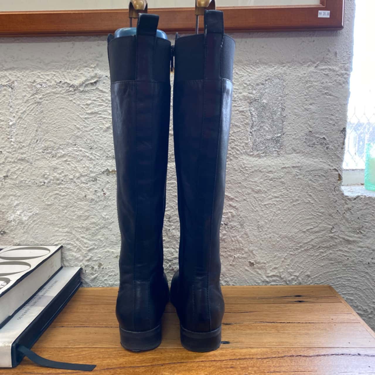 Womens Wittner Black Napa Leather "Riding" Boots Size 36(s)