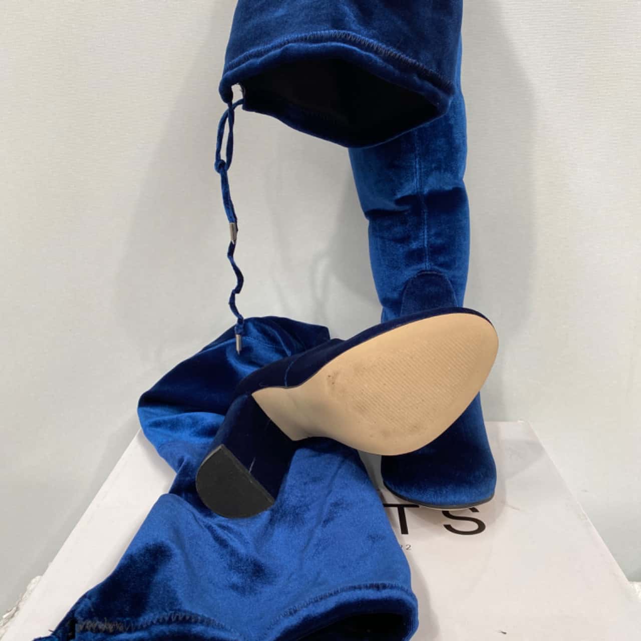 Women’s ‘BETTS’ Royal Blue Velvet Boots(s)